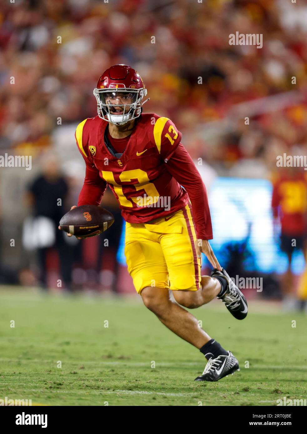 September 09, 2023 USC Trojans quarterback Caleb Williams #13 scrambles ...