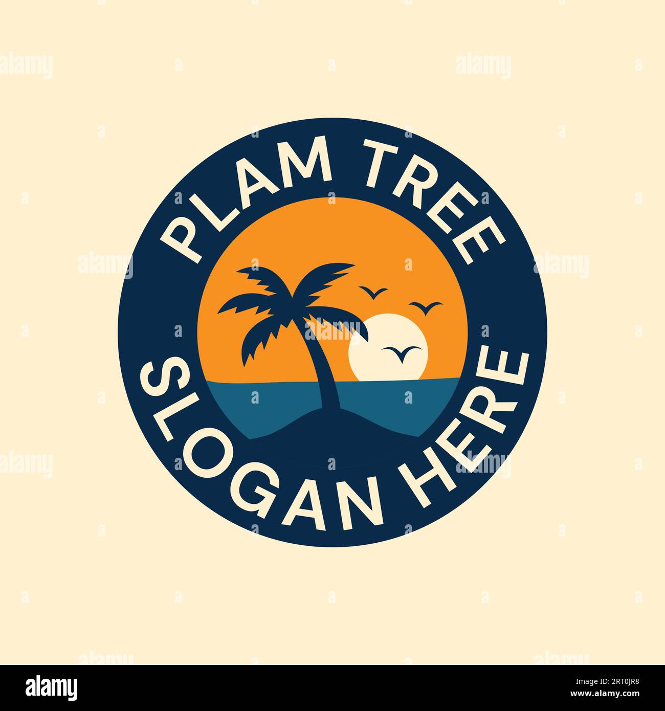 Palm vintage tree retro Stock Vector Images - Alamy