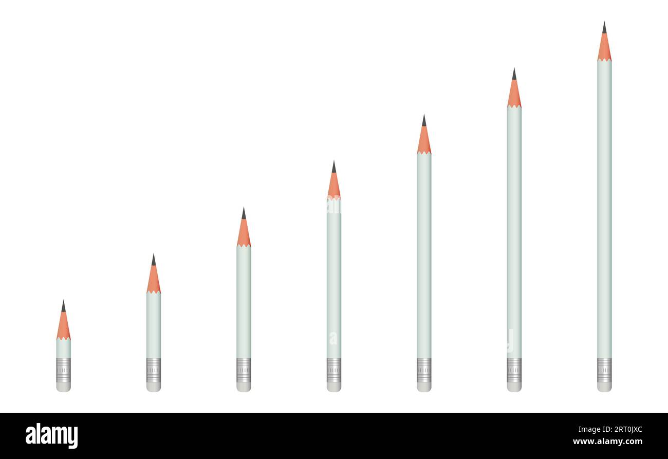 Writing drawing pencil various length set Stock Vector Image & Art - Alamy