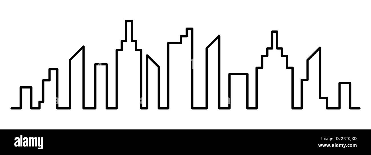 Skyline cityscape urban line art icon Stock Vector Image & Art - Alamy