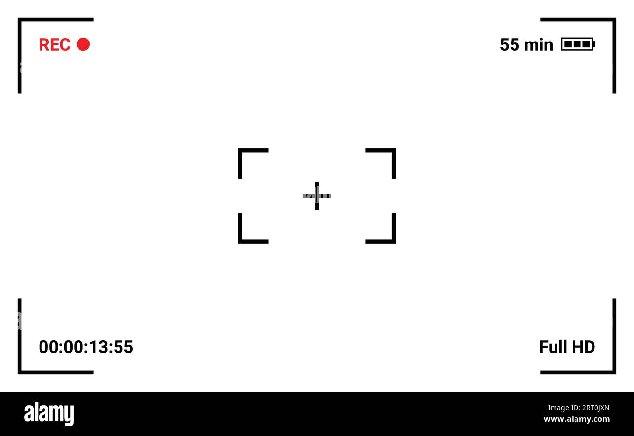 Camera video capture frame screen recording ui Stock Vector Image & Art ...