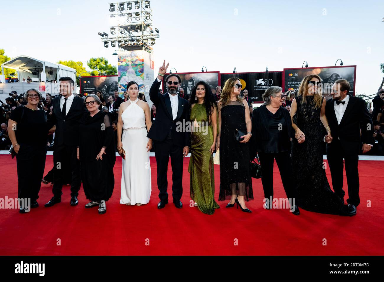 Italy. 09th Sep, 2023. Diana Elbaum, Behi Djanati Atai, Jalal Altawil ...