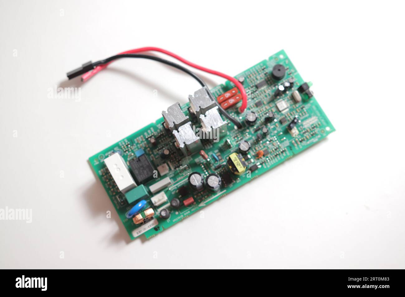 Power Supply modern printed-circuit board with electronic components ...