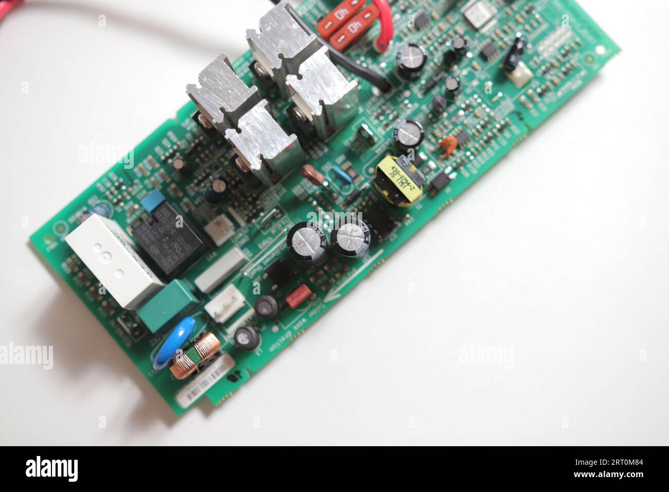 Power Supply modern printed-circuit board with electronic components ...