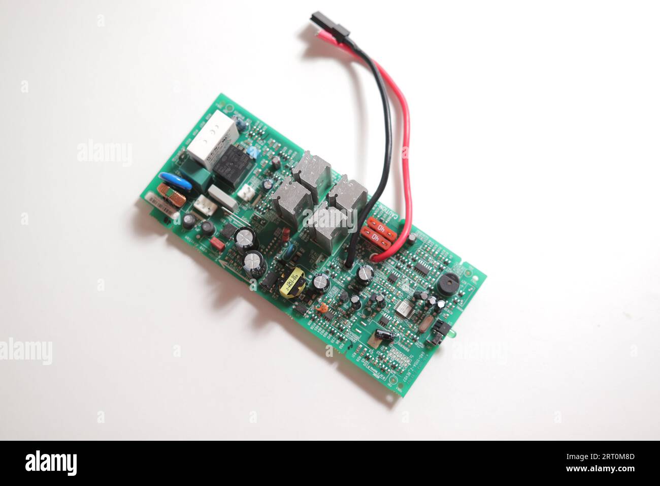 Power Supply modern printed-circuit board with electronic components ...