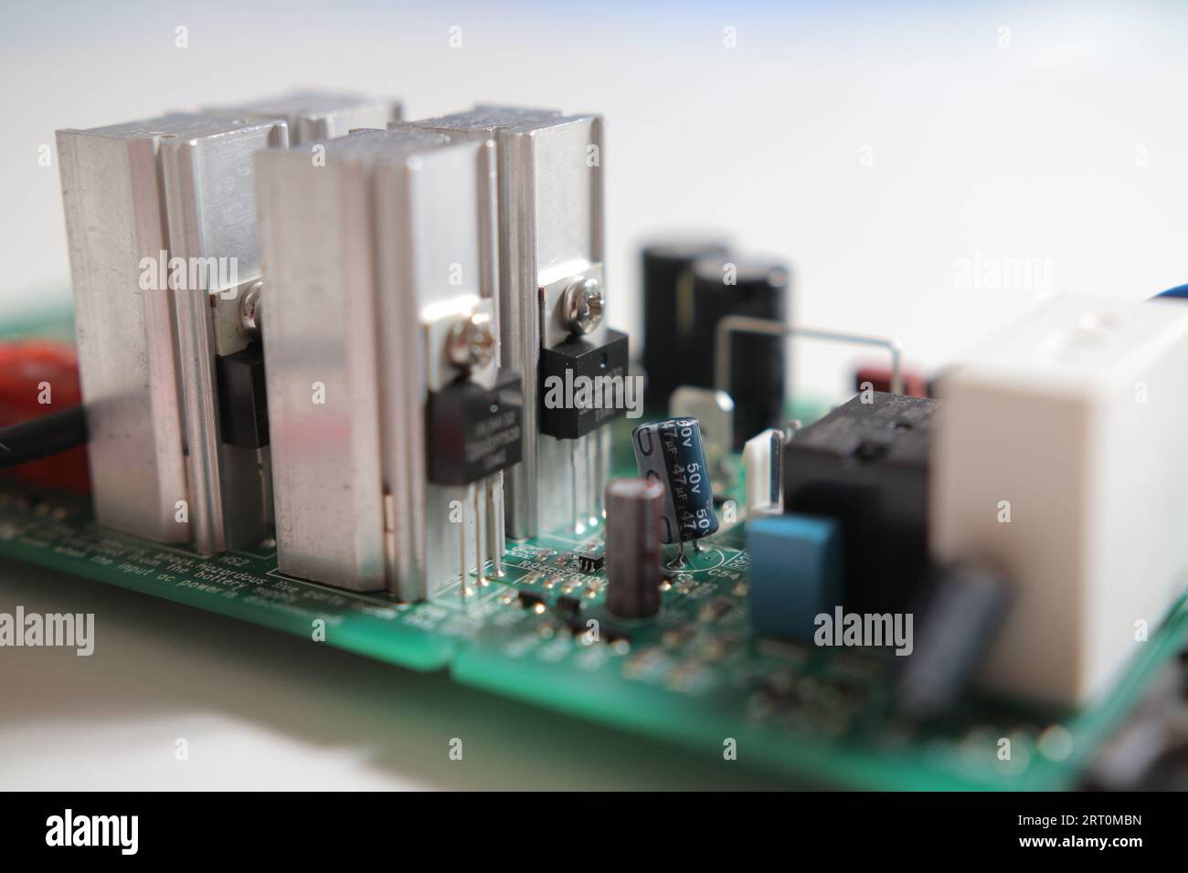 Power Supply modern printed-circuit board with electronic components ...