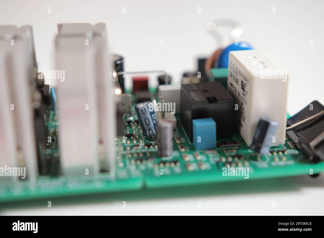 Power Supply modern printed-circuit board with electronic components ...