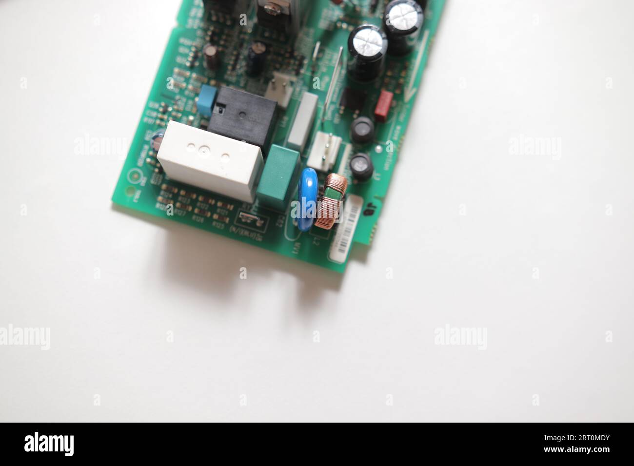 Power Supply modern printed-circuit board with electronic components ...