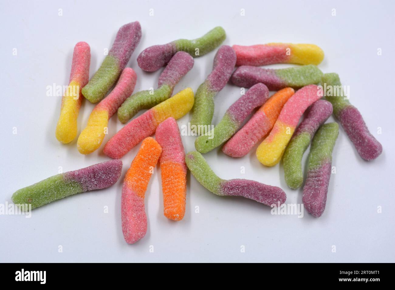 Beautiful and bright colored sweets of children's candies in the form ...