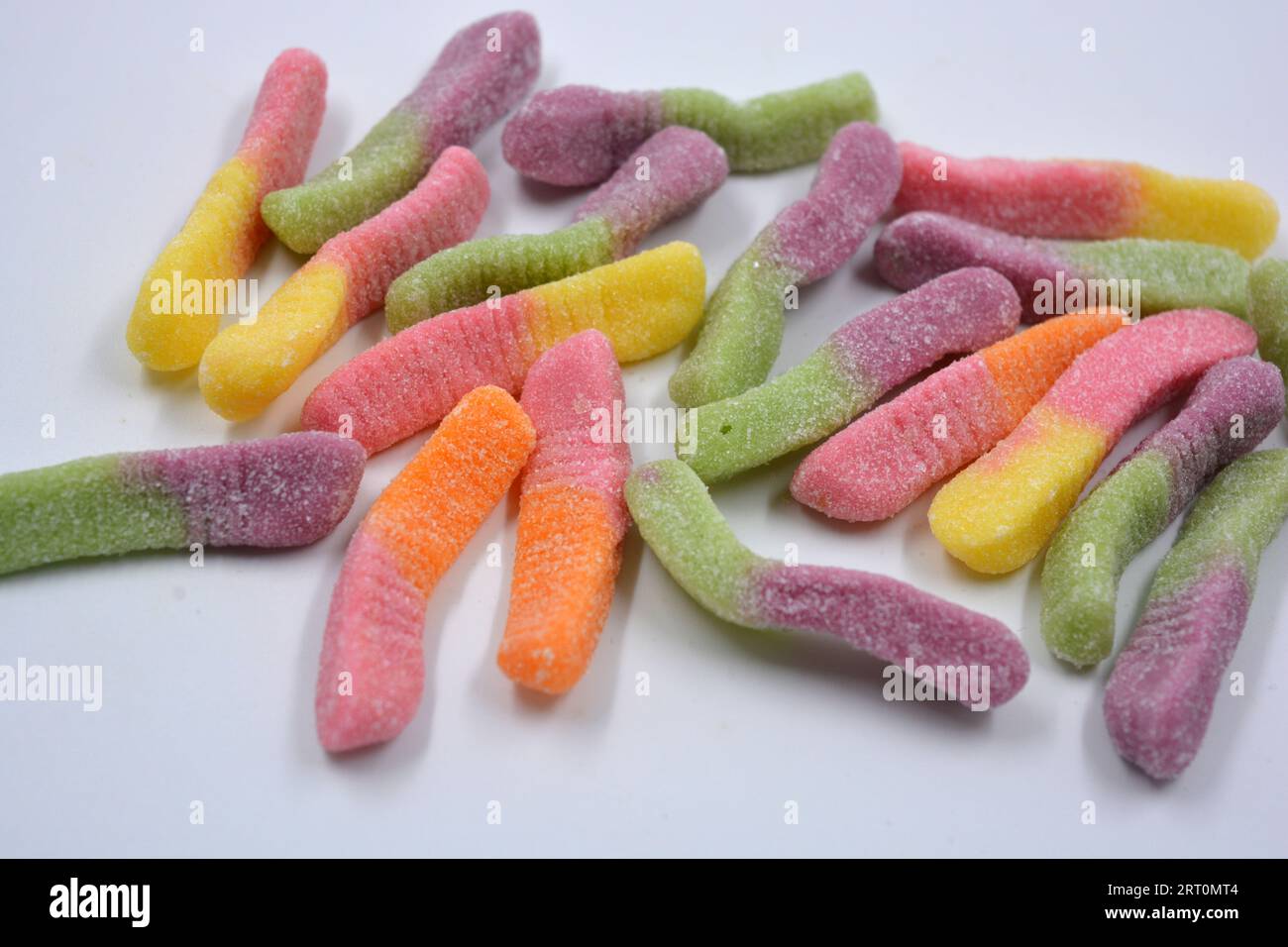 Beautiful and bright colored sweets of children's candies in the form ...