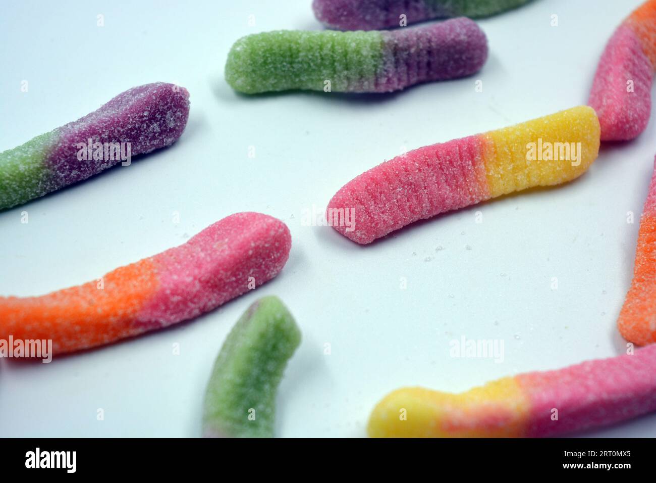 Beautiful and bright colored sweets of children's candies in the form ...