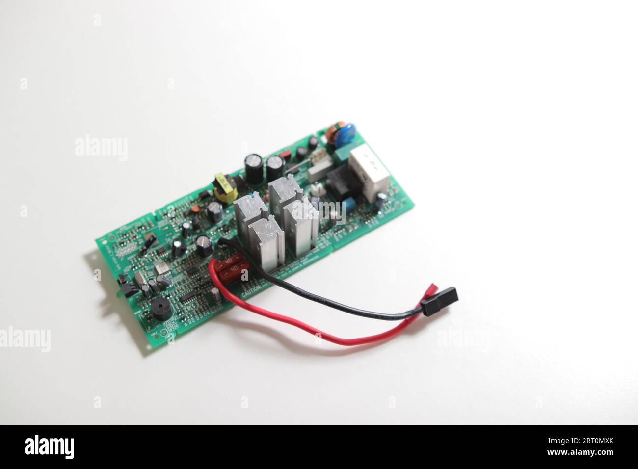 Power Supply modern printed-circuit board with electronic components ...