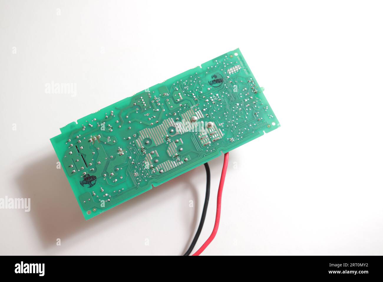 Power Supply modern printed-circuit board with electronic components ...