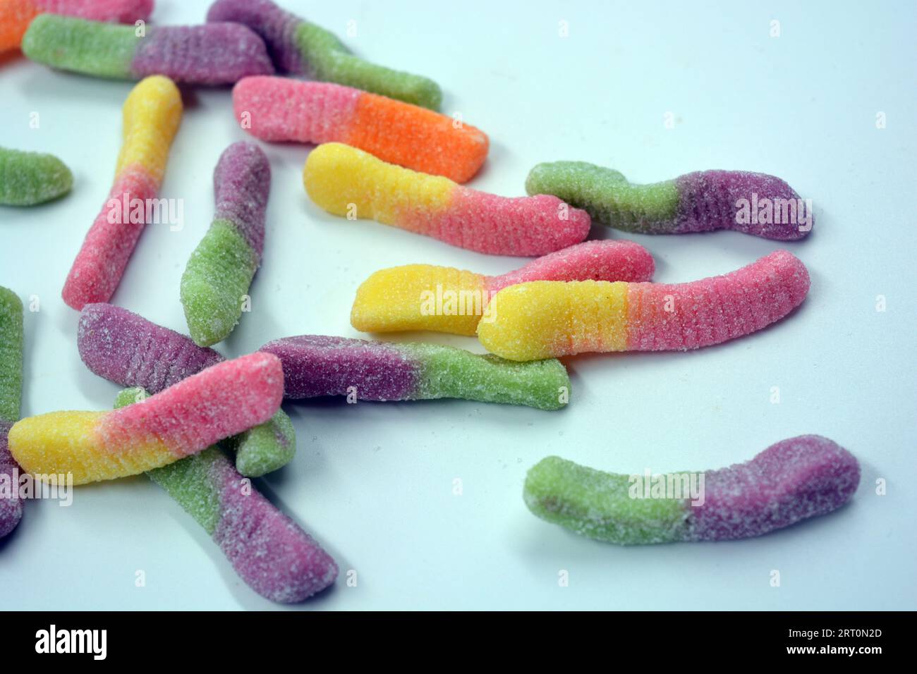 Beautiful and bright colored sweets of children's candies in the form ...