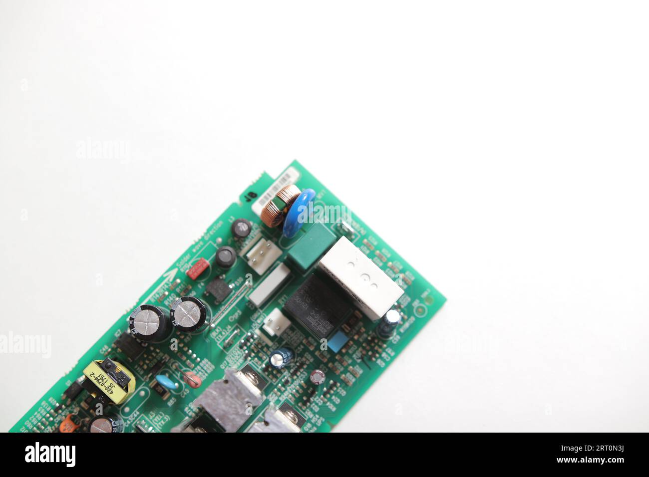 Power Supply modern printed-circuit board with electronic components ...