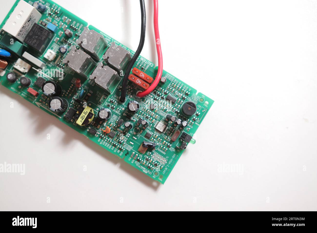 Power Supply modern printed-circuit board with electronic components ...