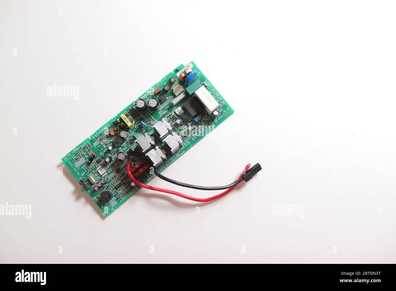 Power Supply modern printed-circuit board with electronic components ...