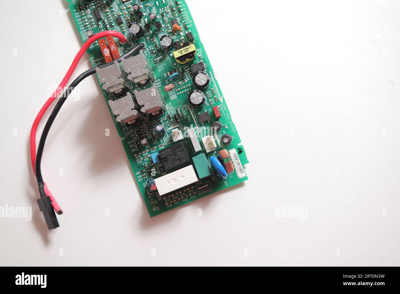 Power Supply modern printed-circuit board with electronic components ...