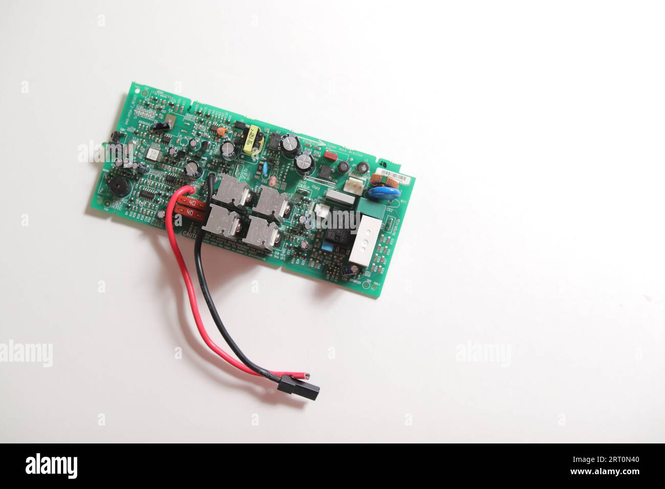 Power Supply modern printed-circuit board with electronic components ...