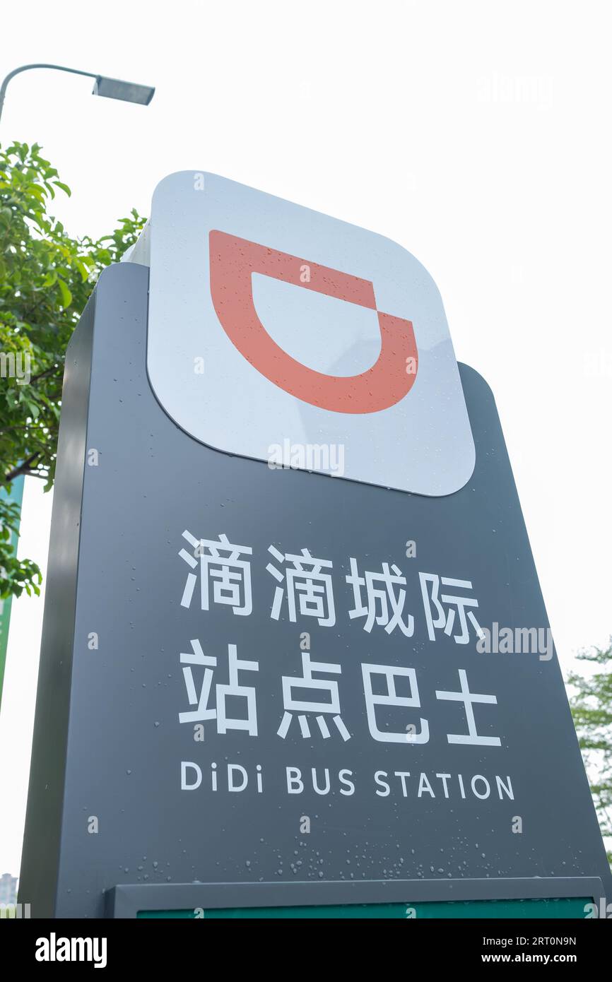 QingYuan GuangDong China-August 26 2023:DiDi Bus Station Stock Photo ...