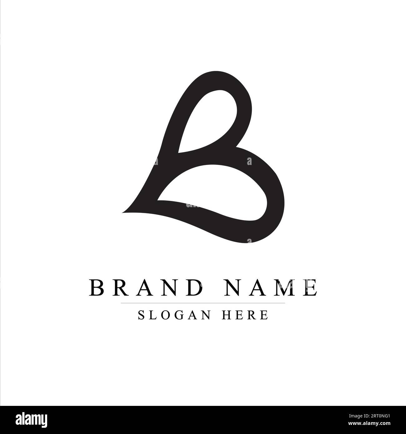 Letter B Love Logo Design, Brand Identity logos vector, modern logo, Logo Designs Vector ...