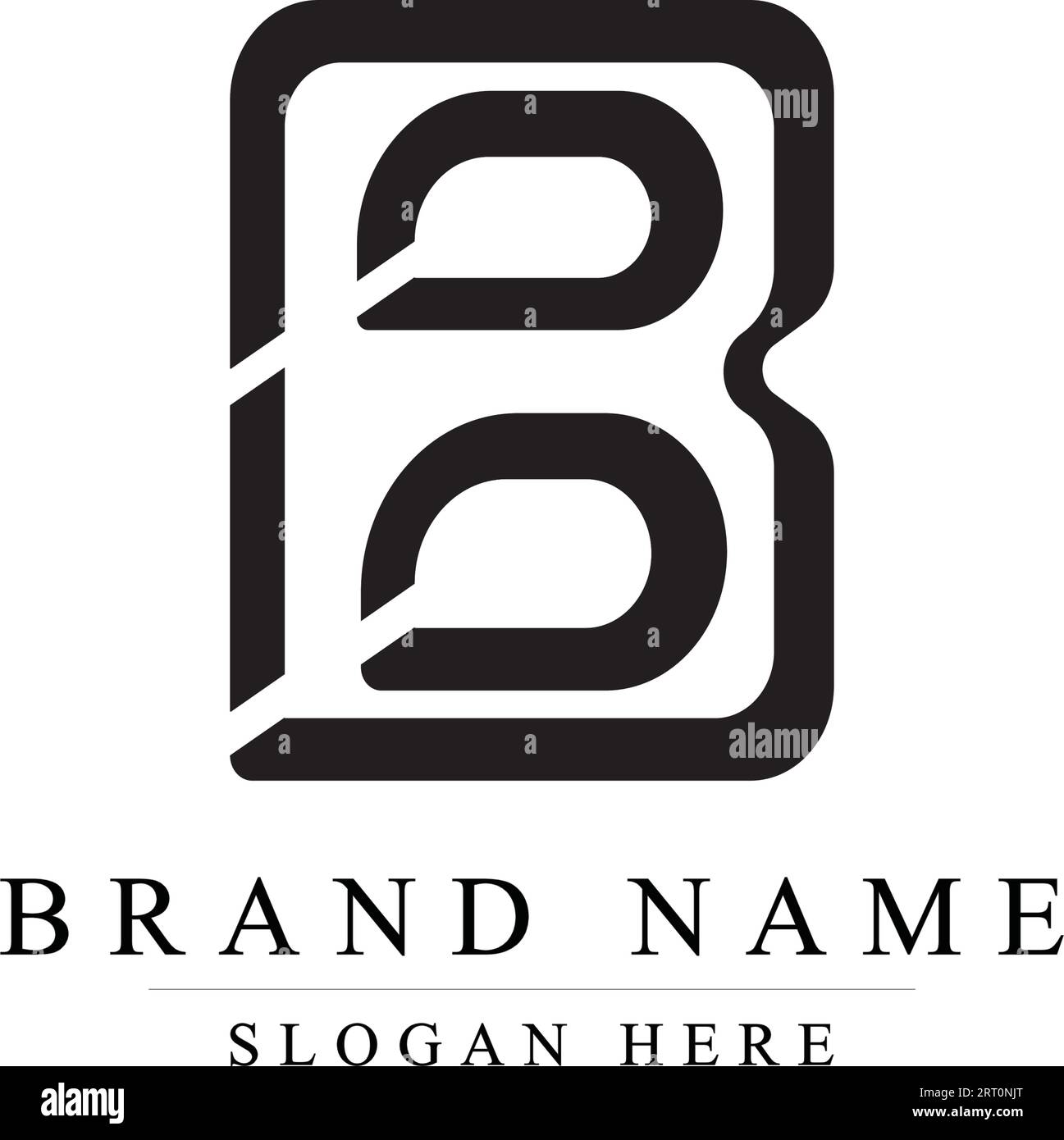 modern design letter character, initials letter b logo design vector illustration template ...