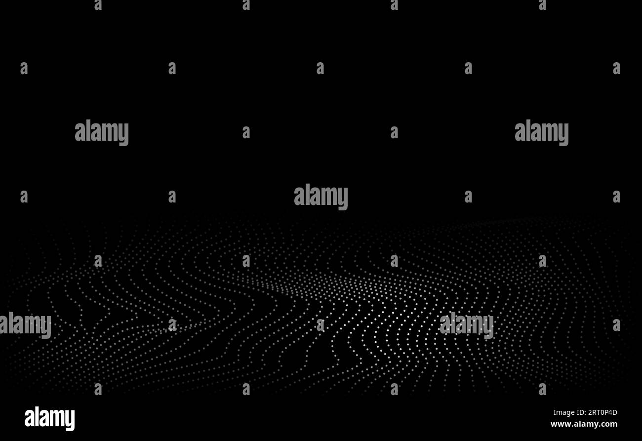 Futuristic wave dots moving particles hi-res stock photography and ...