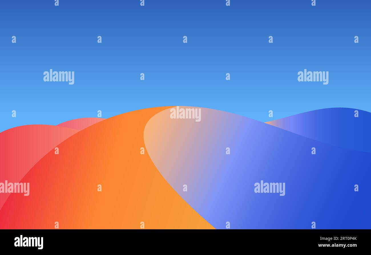 Desert landscape scenery art abstract background Stock Vector Image ...