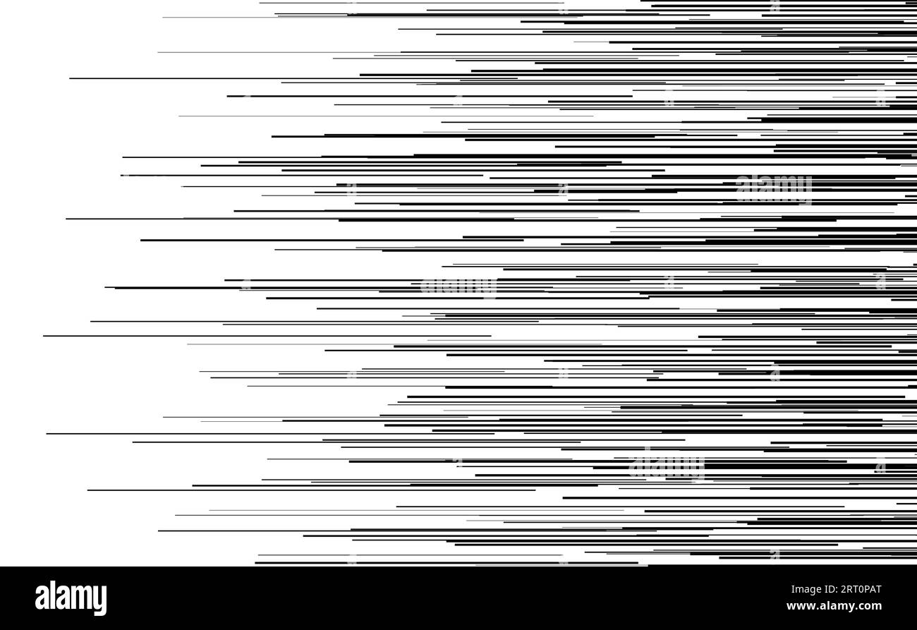 Speed line running comic texture black and white background Stock ...
