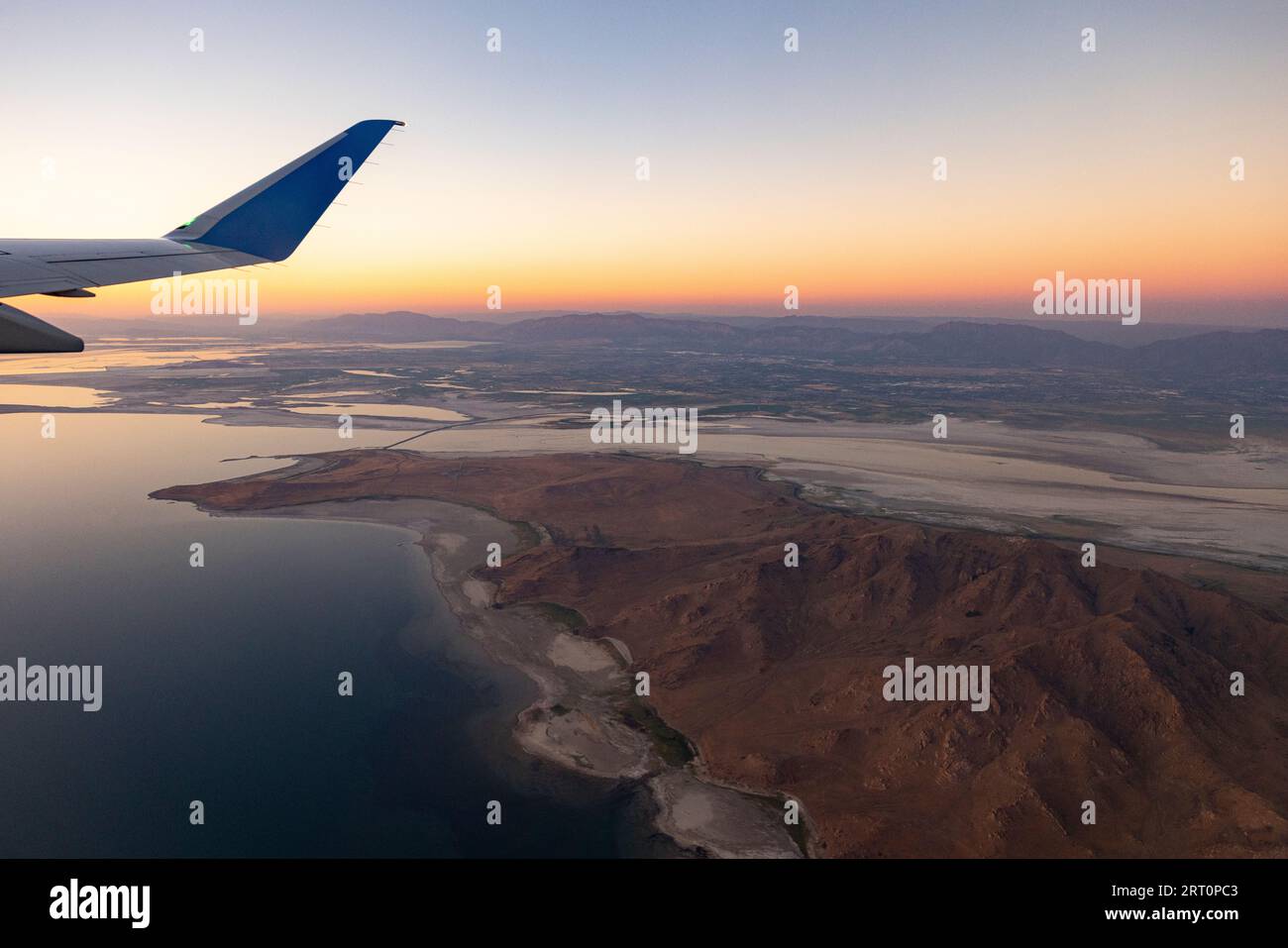 Aerial Views of Great Salt Lake Stock Photo - Alamy