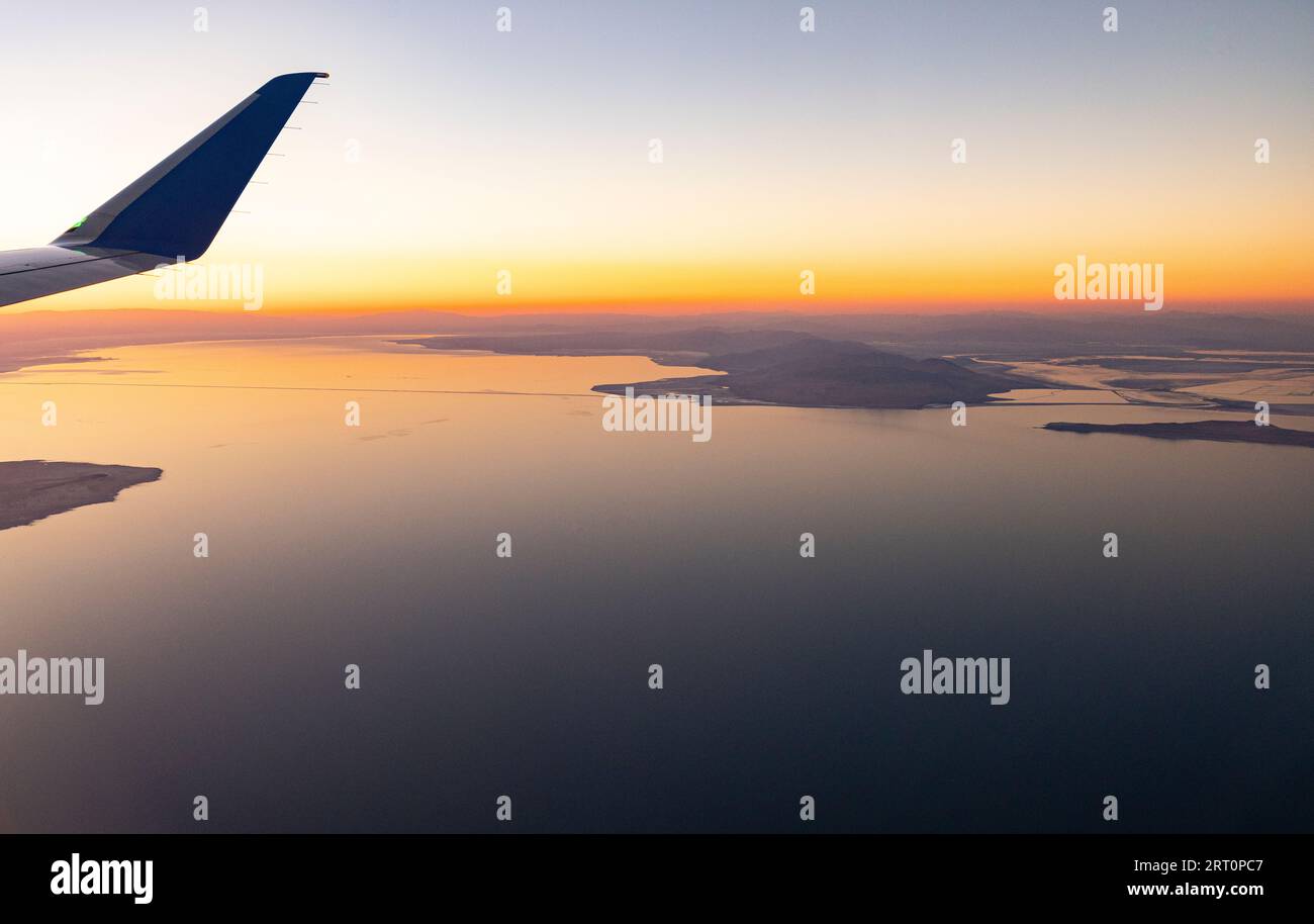 Aerial Views of Great Salt Lake Stock Photo - Alamy