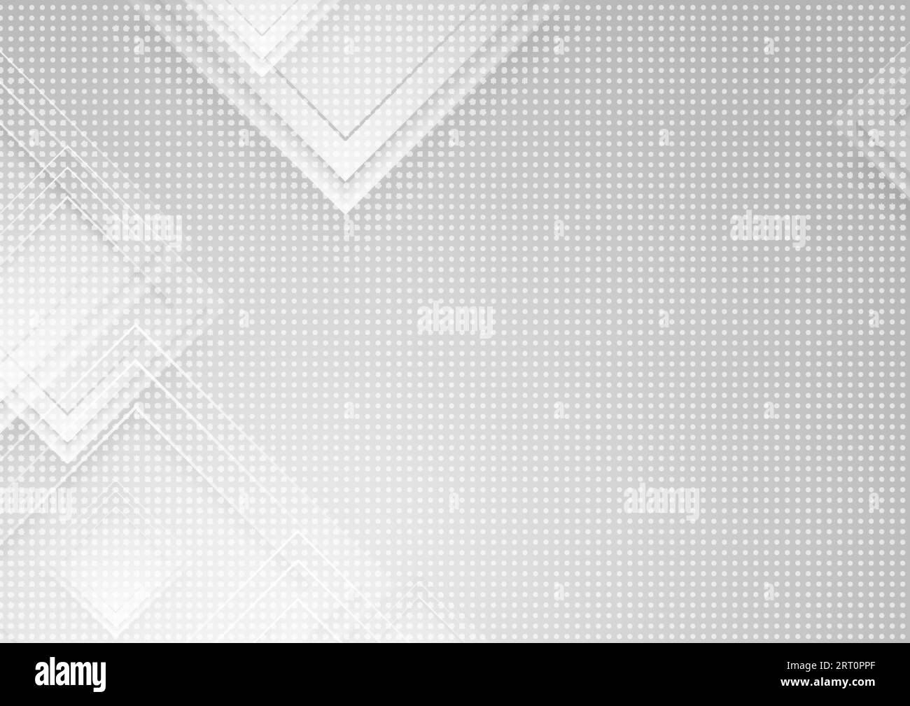 Light grey minimal squares and dots. Abstract hi-tech geometric background. Vector futuristic ...