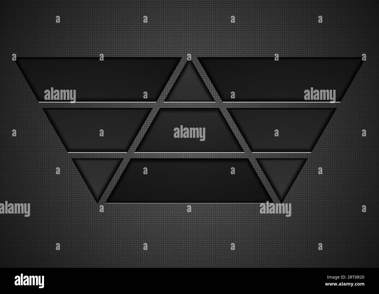 Black hi-tech concept abstract triangles. Dark technology geometric background. Futuristic ...