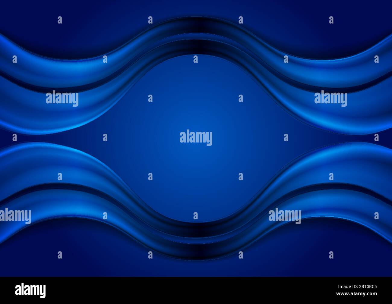 Dark blue smooth curved waves. Abstract elegant wavy tech background ...