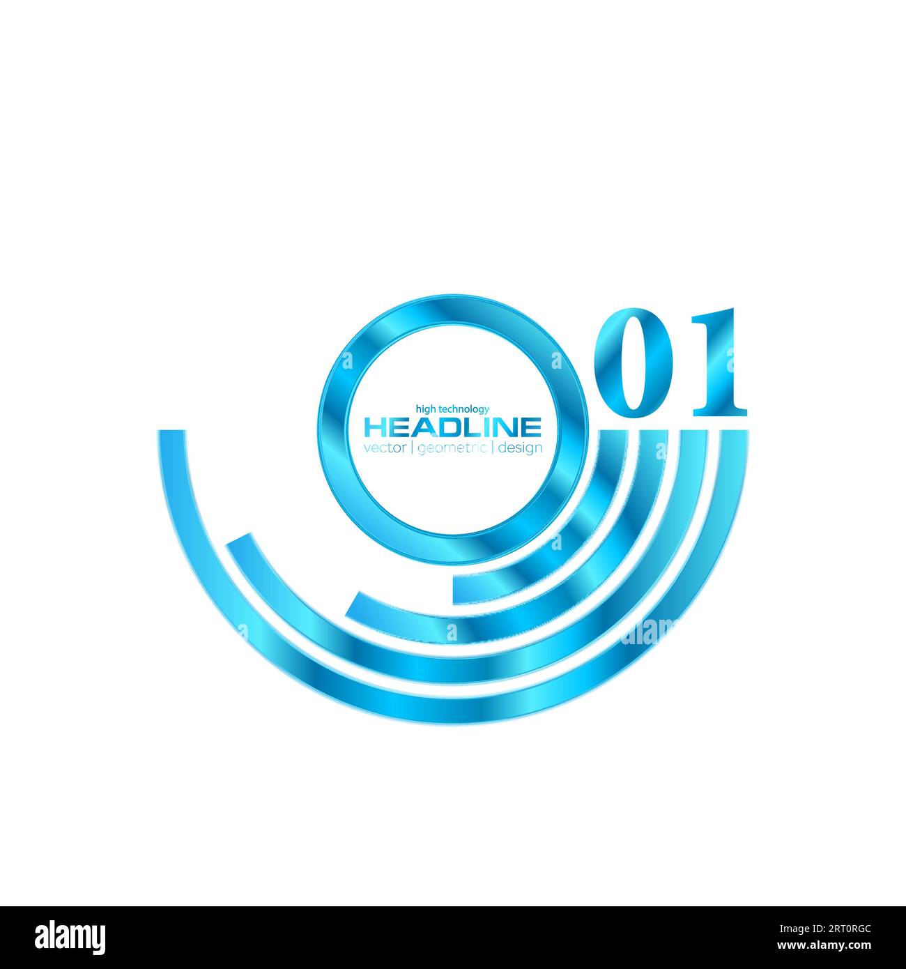 Abstract bright blue cyan branding logo on white background. Vector ...