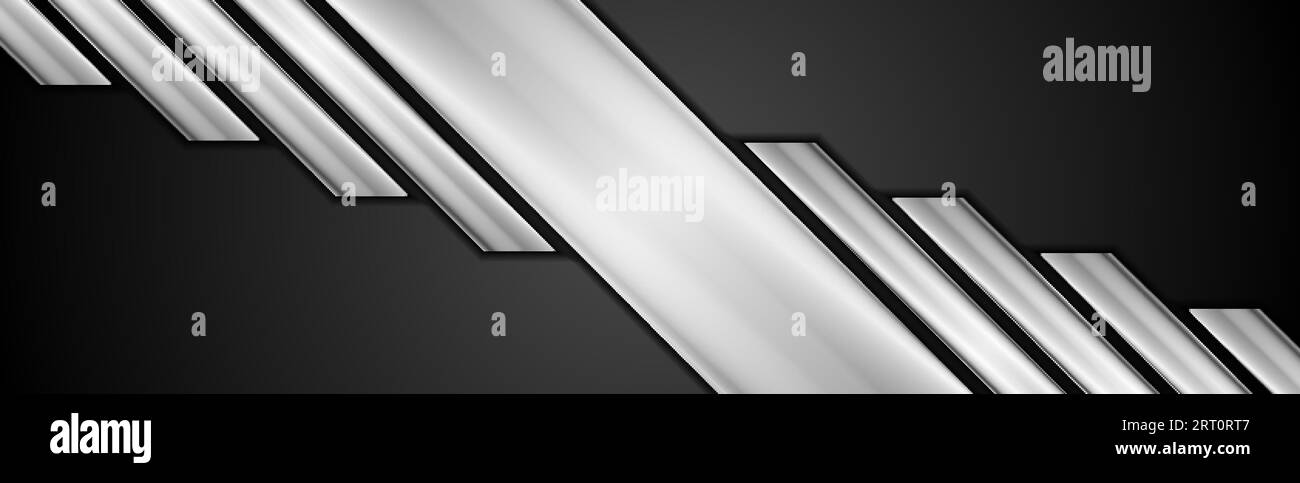 Grey silver metallic stripes abstract corporate glossy background ...