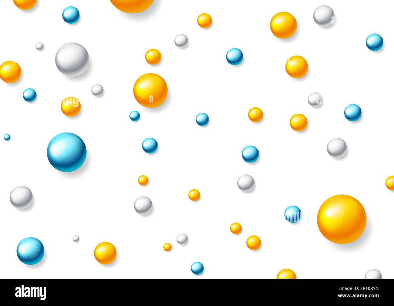 Abstract modern graphic design with colorful glossy beads. Geometric ...