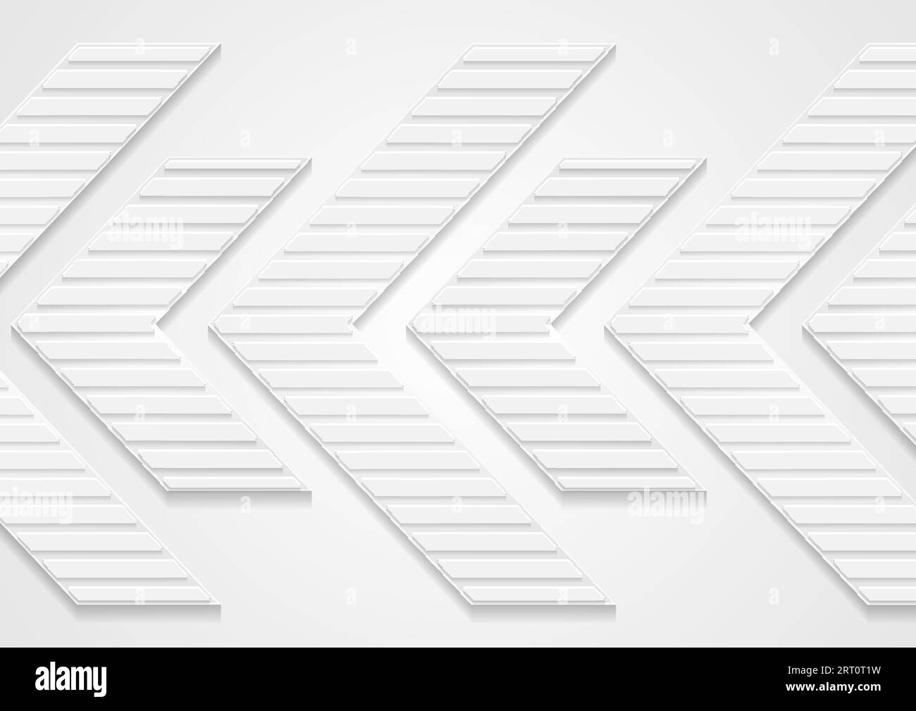 Grey and white tech paper arrows abstract background. Striped texture ...