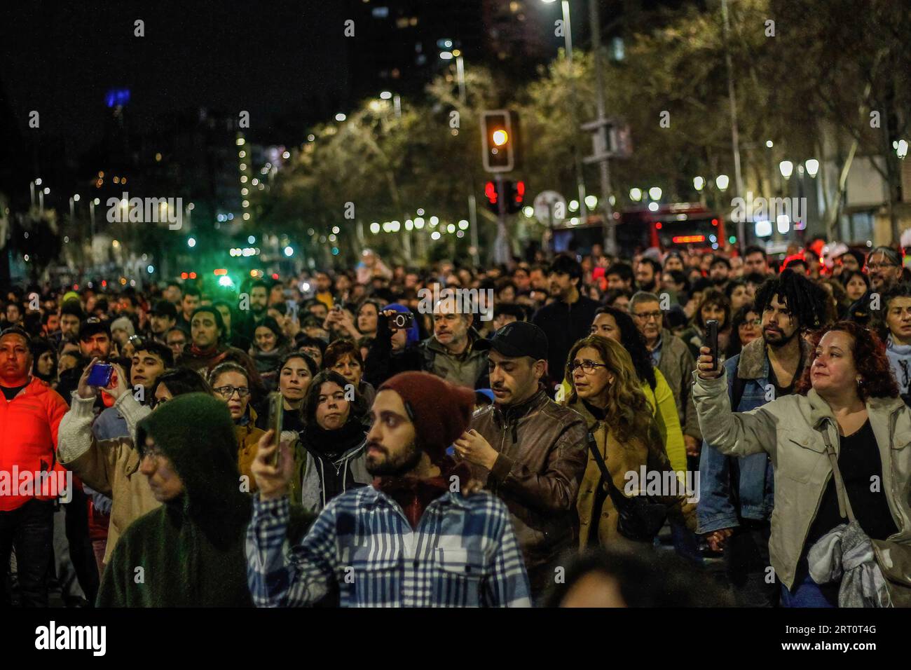 Santiago, Chile. 09th Sep, 2023. Crowds of people attend the ...