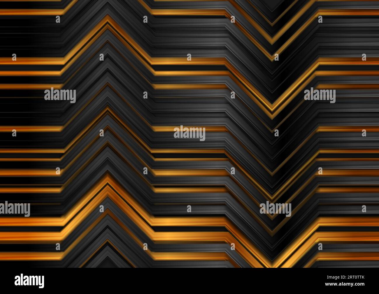 Abstract black and bronze technology graphic design with glossy stripes ...