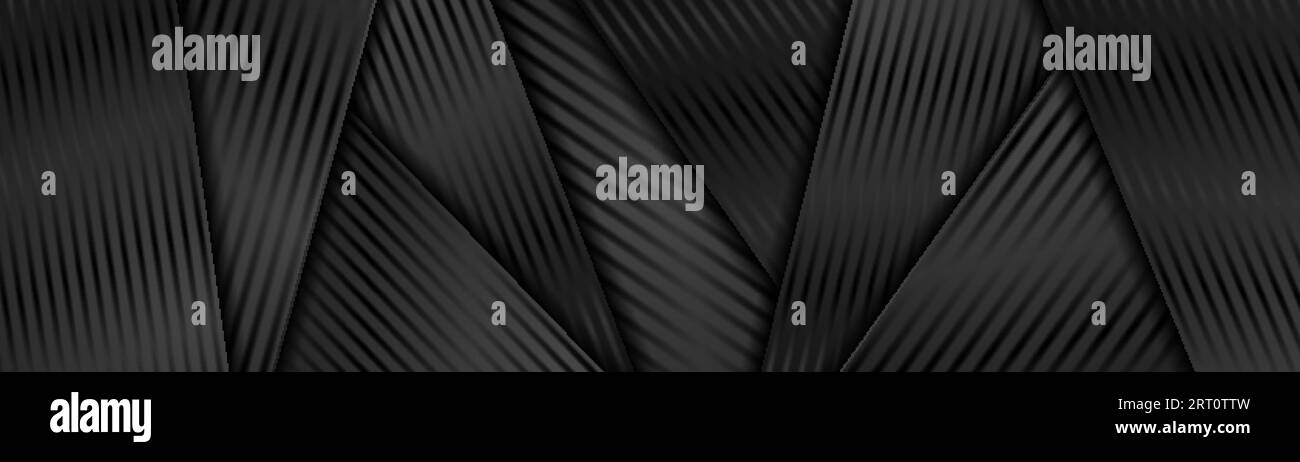 Abstract black glossy corporate graphic banner design with smooth lines ...