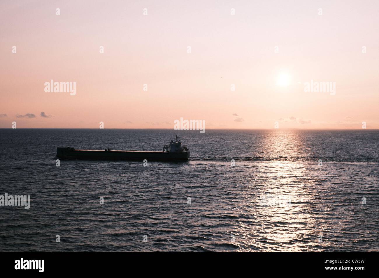 small freighter tanker on the sea Stock Photo - Alamy