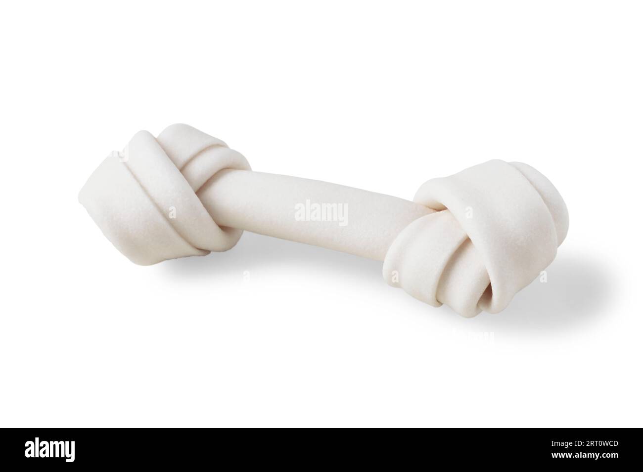 Dog treat. Bone rolled from dried animal veins isolated on white ...