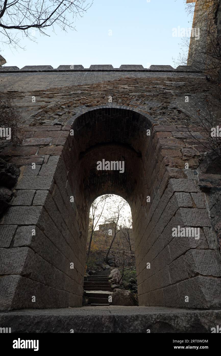 Ancient architectural landscape of the Great Wall, North China Stock ...