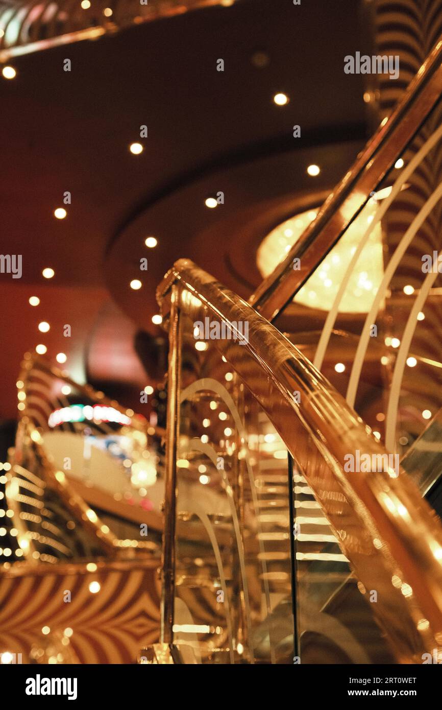 golden stair railing Stock Photo - Alamy