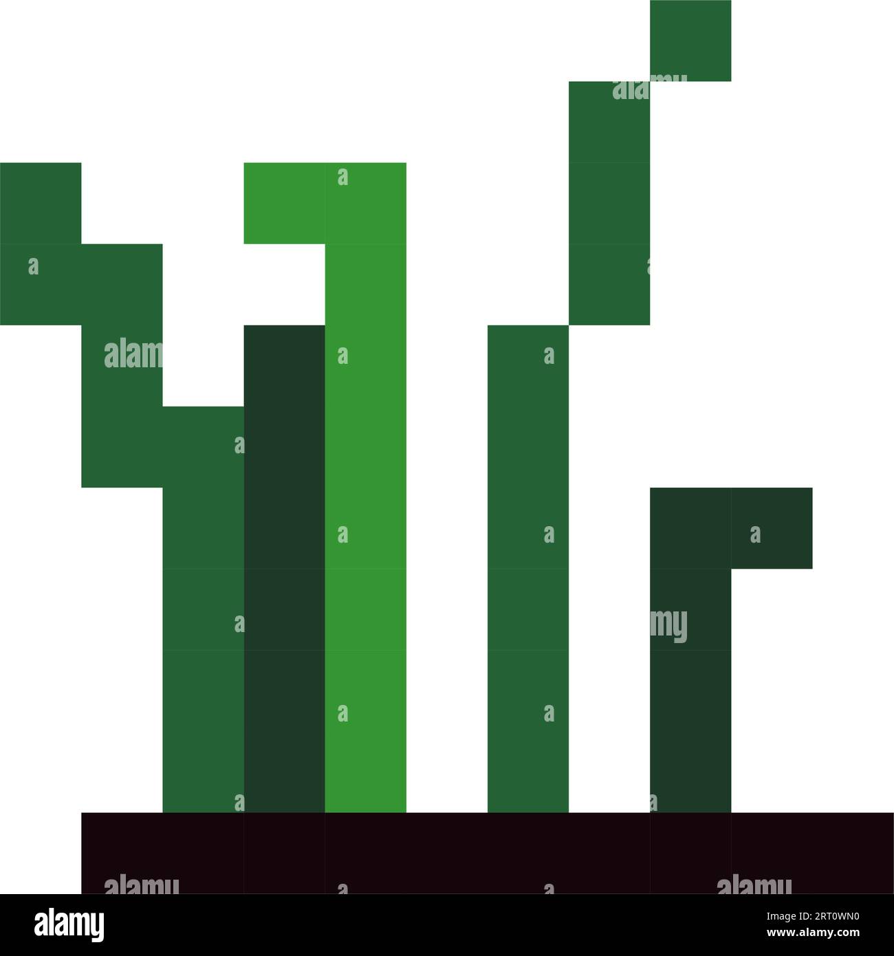 Pixel grass for nature scene playing setting, weed or plant. Botany and ...