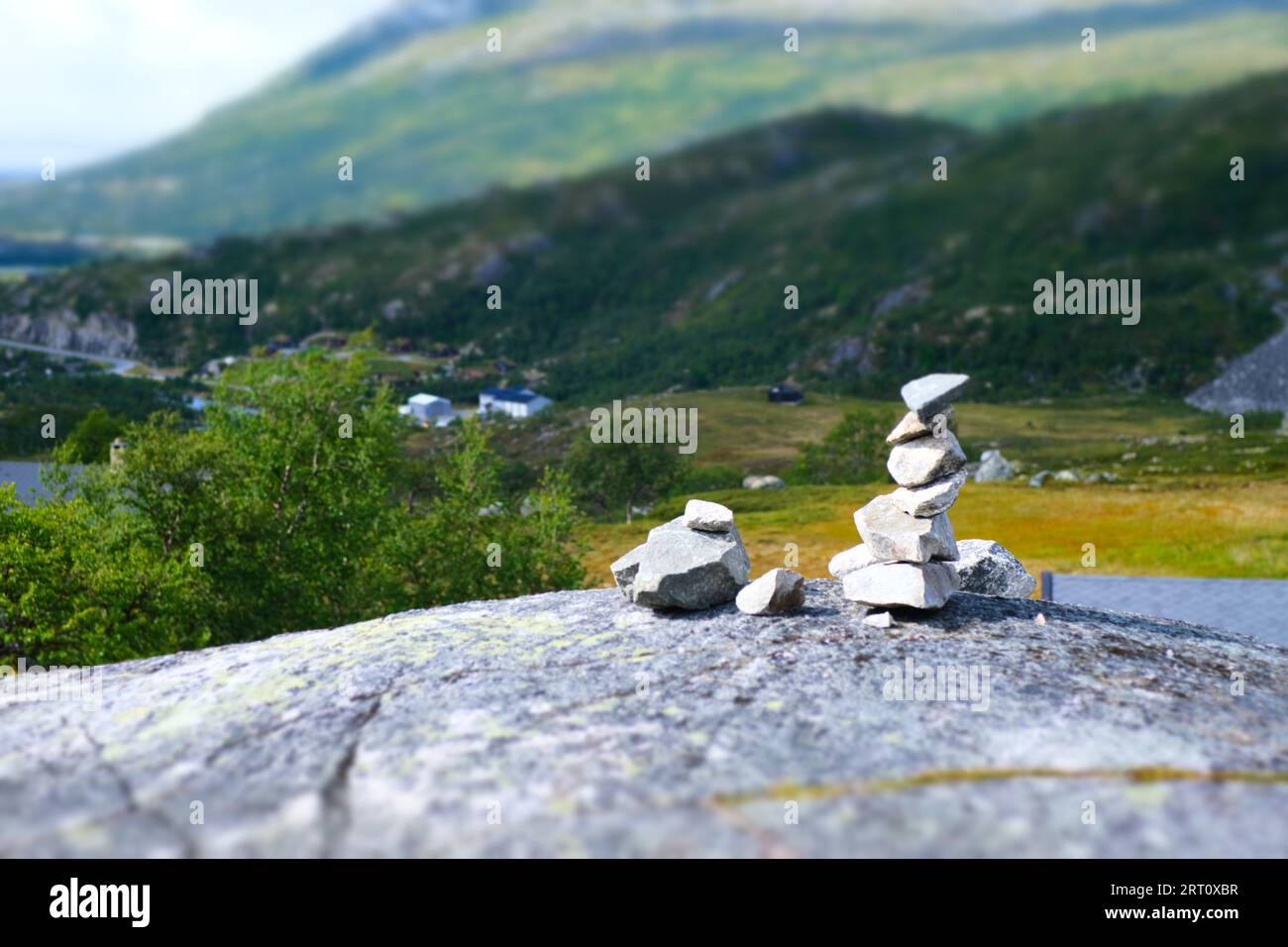 norway stone pyramit stack Stock Photo - Alamy