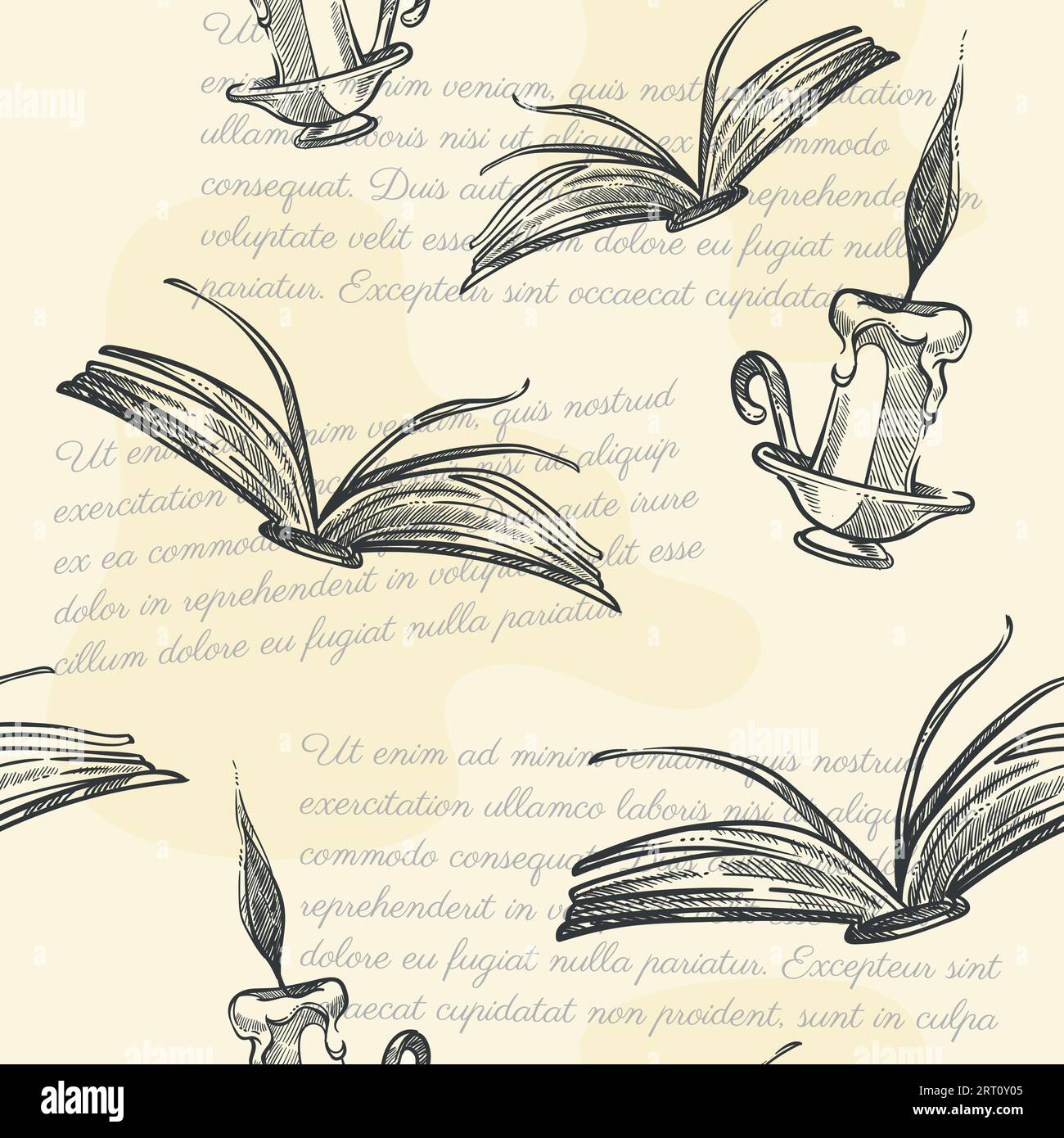 Candlelight and vintage book with open pages. Reading antique ...