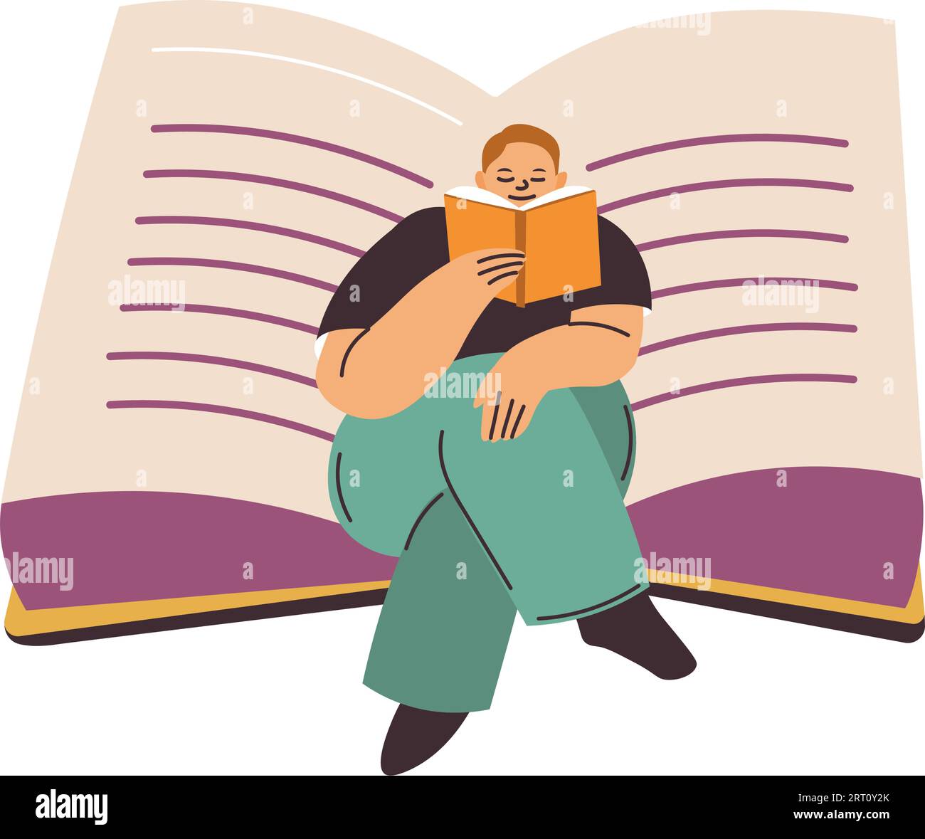 Male personage reading books hi-res stock photography and images - Alamy