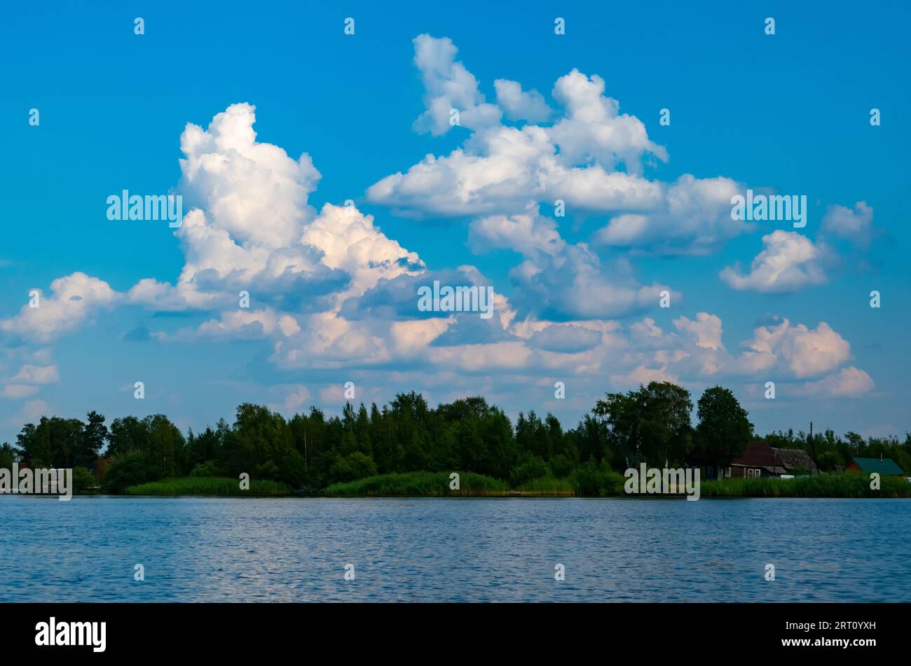 Meteorology. Clouds of vertical development (cumulonimbus) over the ...